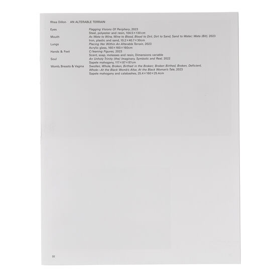 Rhea Dillon: An Alterable Terrain signed special Edition | Books | Tate ...