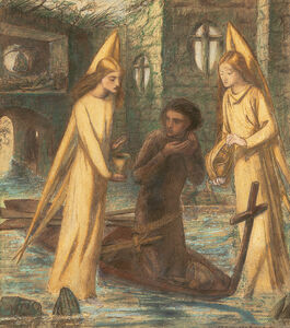 Elizabeth Eleanor Siddal: Sir Galahad and the Holy Grail c. 1855-1857 ...
