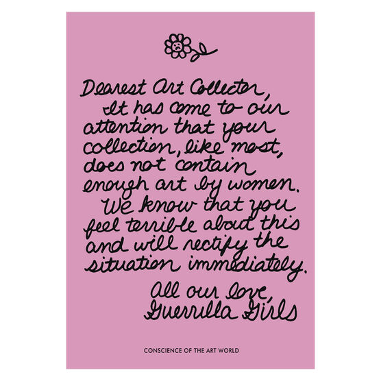 Guerrilla Girls Dearest Art Collector shelf print | Prints | Tate Shop ...