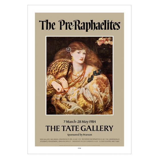 The Pre-Raphaelites vintage exhibition poster | Prints | Tate Shop | Tate
