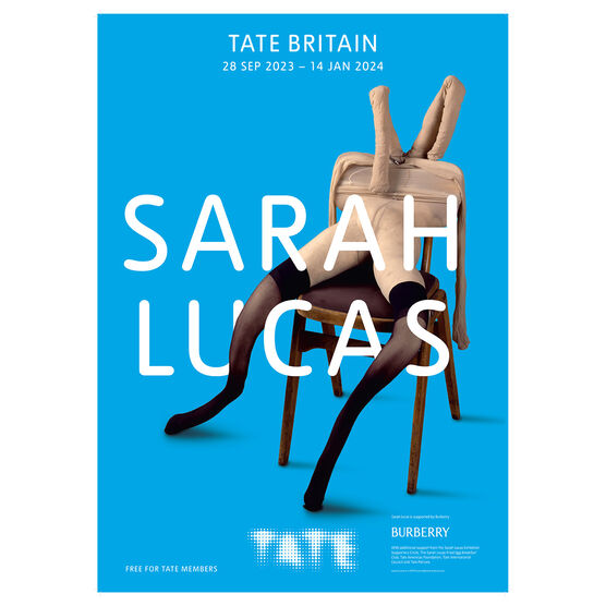 Sarah Lucas exhibition poster | Prints | Tate Shop | Tate