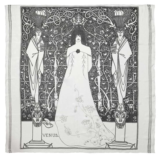 Aubrey Beardsley Venus between Terminal Gods silk scarf | Accessories ...