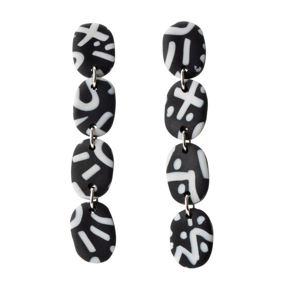 Wilma monochrome long drop earrings | Jewellery | Tate Shop | Tate