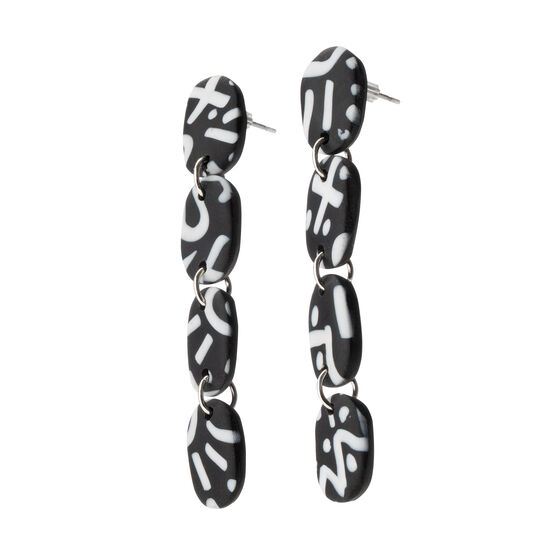 Wilma monochrome long drop earrings | Jewellery | Tate Shop | Tate