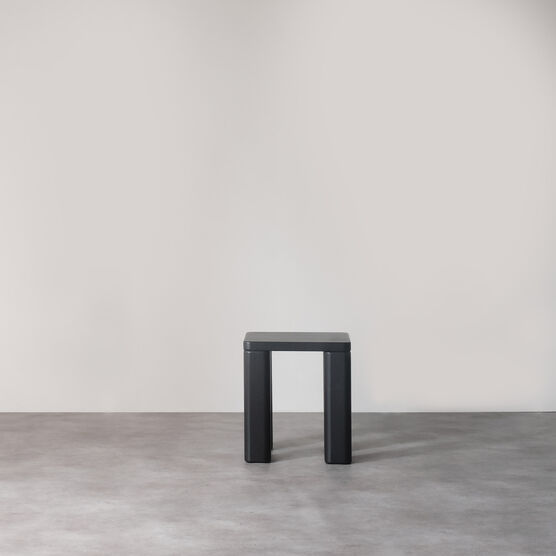 Corner Bar black satin ash stool | Homeware | Tate Shop | Tate